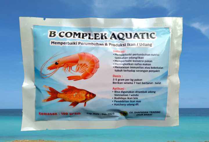 Vitamin Ikan Udang Obat Ikan B Complek Aquatic 100 gr untuk pertumbuhan ...