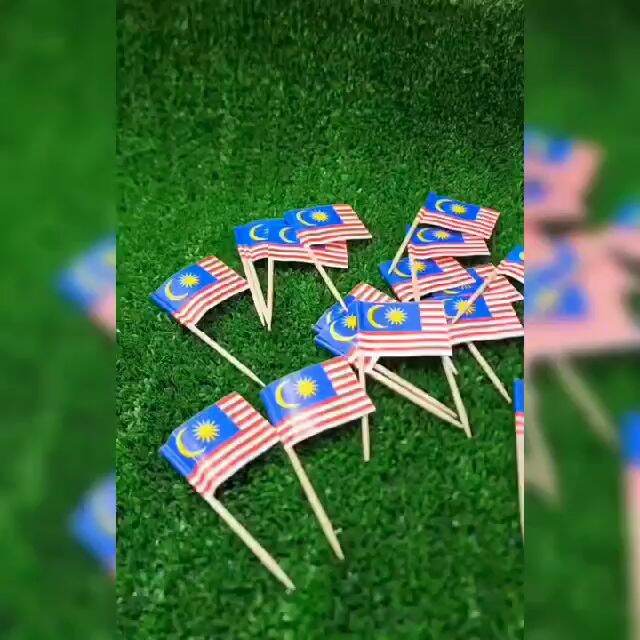 Malaysia Toothpick Flag Bendera Malaysia Merdeka Cake Topper Malaysia ...