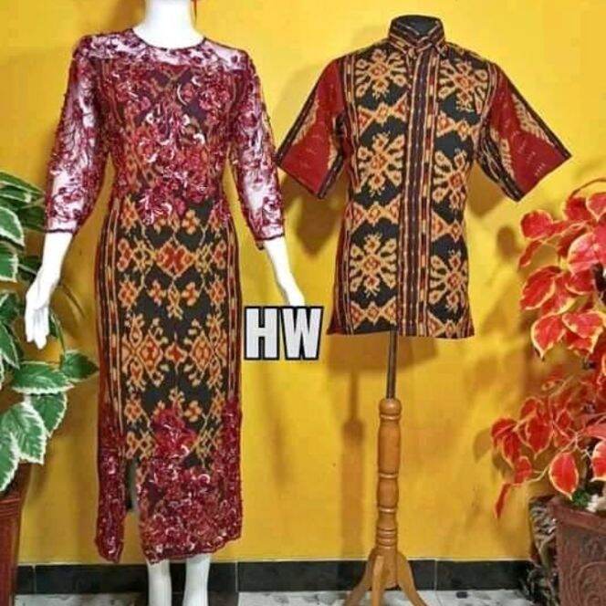 couple baju tenun rote merah mewah | Lazada Indonesia