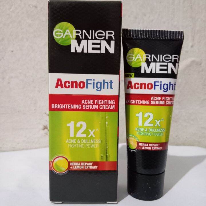 Garnier Men Acno Fight Acne Fighting Brightening Serum Cream 20ml | Lazada Indonesia