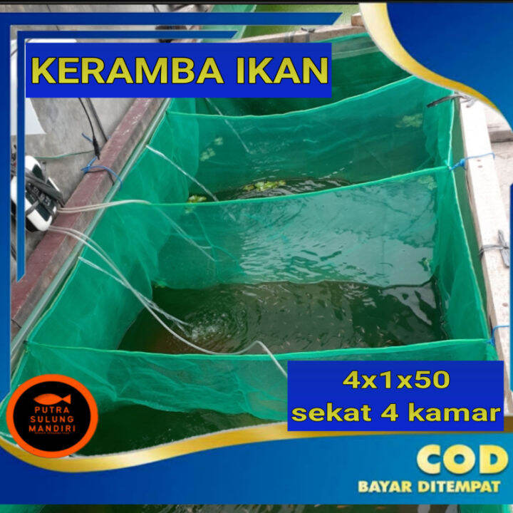 K4150 Jaring sekat keramba ikan ukuran 4x1x50 siap pakai | Lazada Indonesia