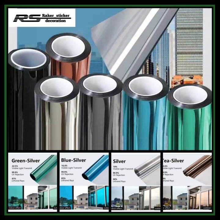 Sticker Kaca Film One Way Kaca Film Cermin Anti Panas Matahari Kaca ...