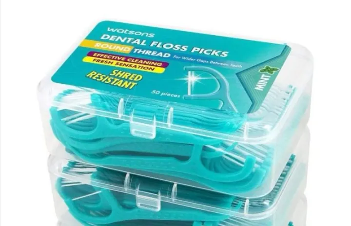 (1pack) Watsons Dental Floss Picks Round Thread Toothpicks Toothpick ...