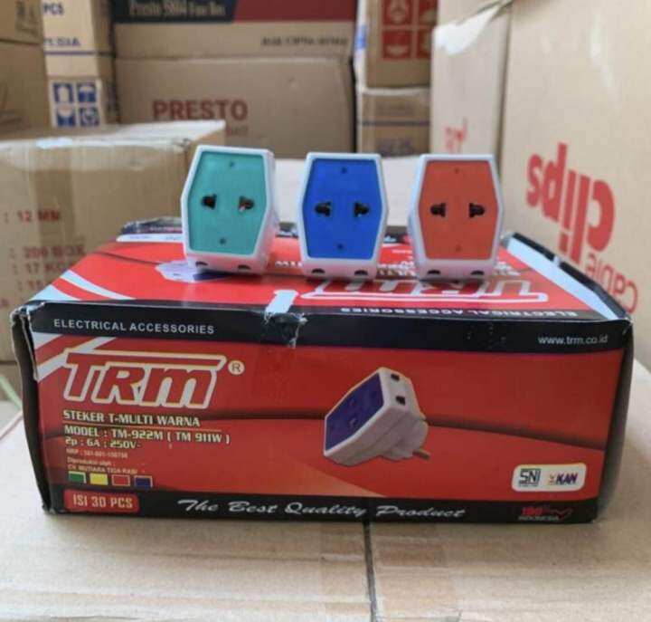 Steker T multi warna TRM / Colokan Cabang 3 | Lazada Indonesia