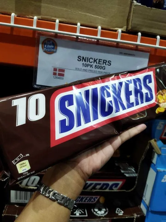 SNICKERS ORIGINAL 10 SINGLE PACK (500 grams)Packed with roasted peanuts ...