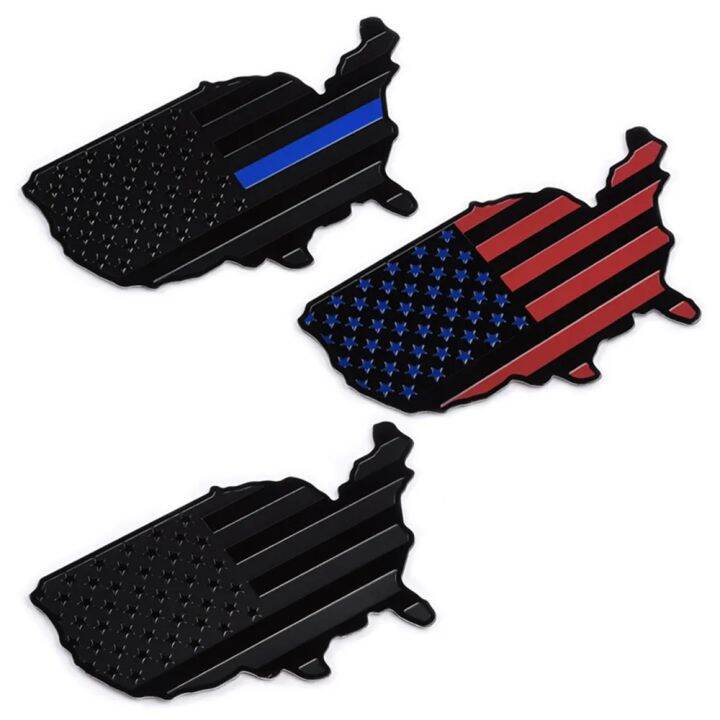 Metal American flag map logo USA flag emblem Car rear trunk badge ...