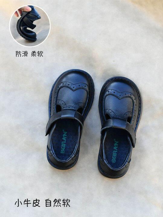 Beizhan รองเท้าเด็กรองเท้าหนังเด็กผู้หญิงรองเท้าชั้นเดียวหนังแท้สไตล์ ...