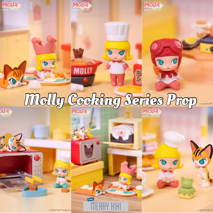 (พร้อมส่ง เลือกแบบได้) POP MART Molly Cooking Series Prop. โมเดล ฟิกเก ...