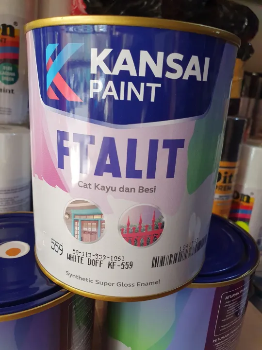 CAT FTALIT KAYU & BESI WHITE DOFF KF - 559 1kg cat besi cat kayu kanzai ...