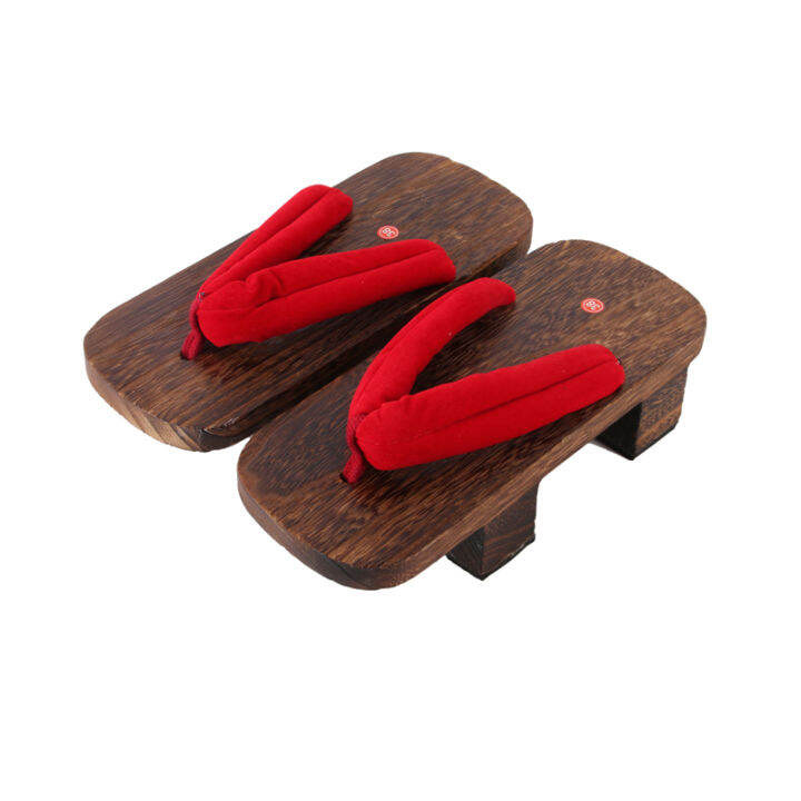 Kimono Two-Tooth Herringbone Clogs Chinese Style Wooden Slippers Couple ...