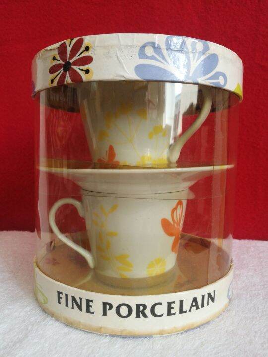 CS 022/ Fine Porcelain 4pc 220cc Cup and Saucer Set | Lazada PH