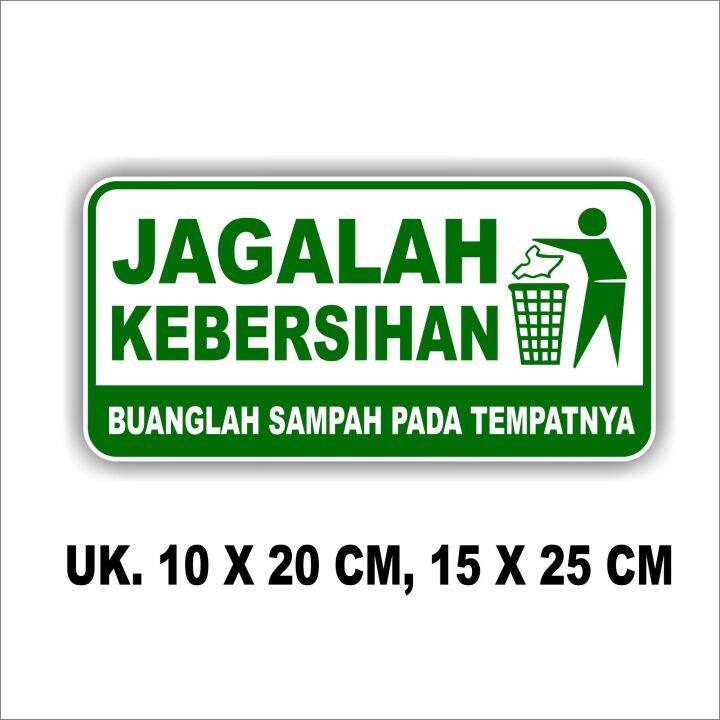 Stiker tulisan Jagalah kebersihkan | Lazada Indonesia