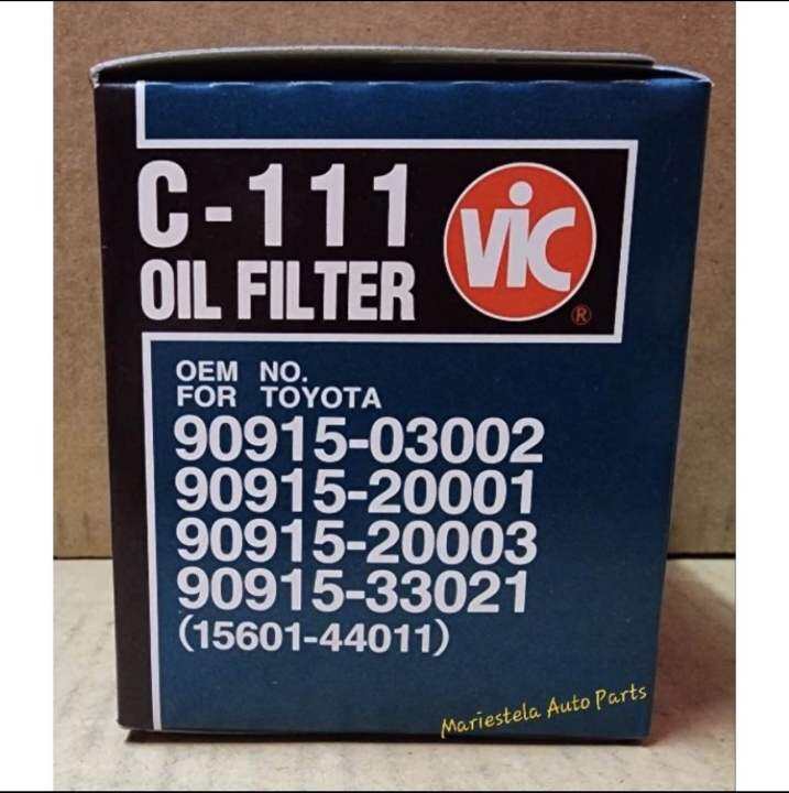 Original VIC Oil Filter C111 Toyota Revo / Fortuner / Innova / Rav4 / Hiace / Hilux | Lazada PH
