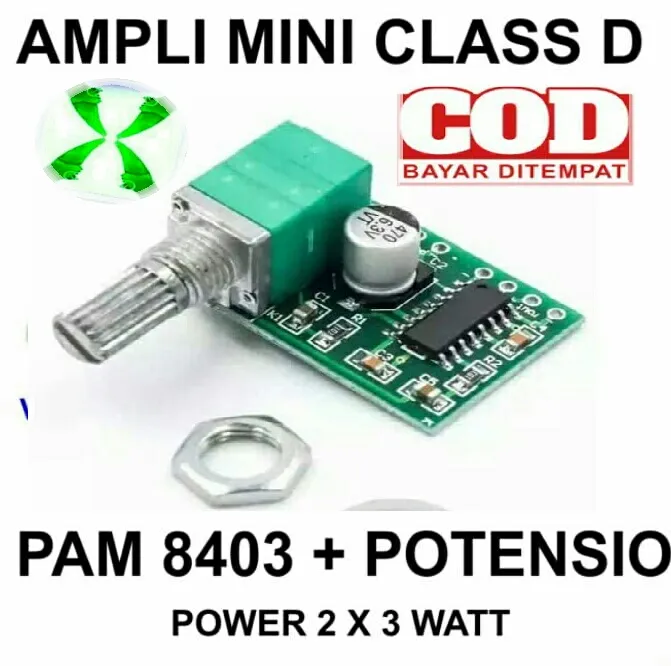 Kit Mini Power Amplifier PAM 8403 Lengkap Potensio Stereo | Lazada ...