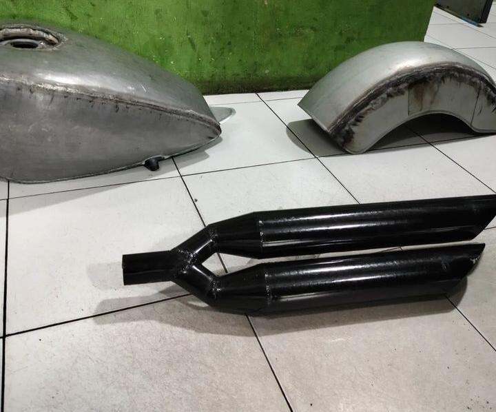 knalpot Doble silincer bambu motor custom | Lazada Indonesia