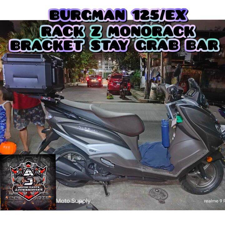 BURGMAN 125 RACK Z MONORACK BRACKET POWDER COATED NO REMOVE GRAB | Lazada PH