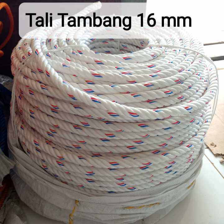 Tali Tambang 16mm Putih PERMETER / Tali Tampar 16mm Putih / Tali Terpal ...