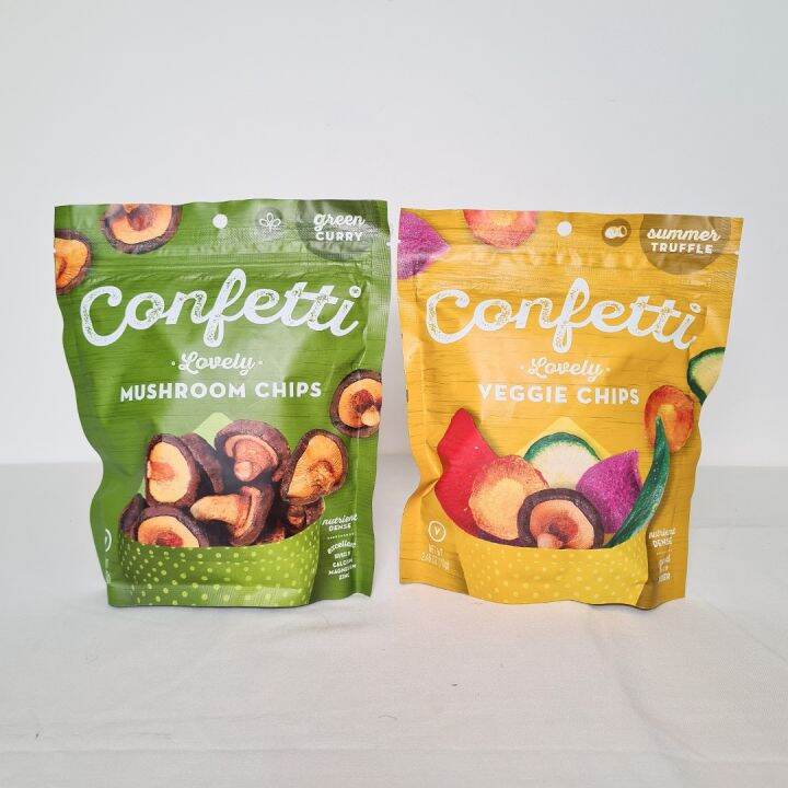 Confetti snacks healthy mushroom chips flavoured mushroom snacks ...