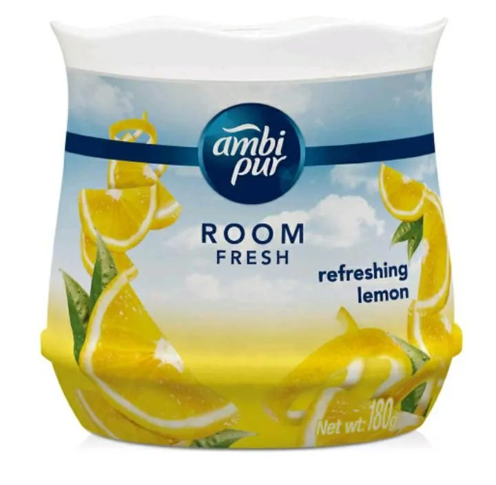 Ambi Pur Air Freshener Room Fresh Scented Gel Refreshing Lemon/Downy Scent 180g | Lazada