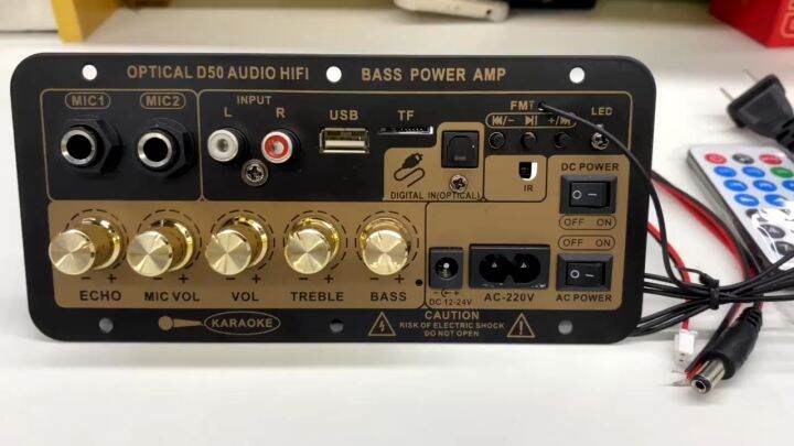 Digital Bluetooth Stereo D50 Amplifier Board Dual Microphone Karaoke ...