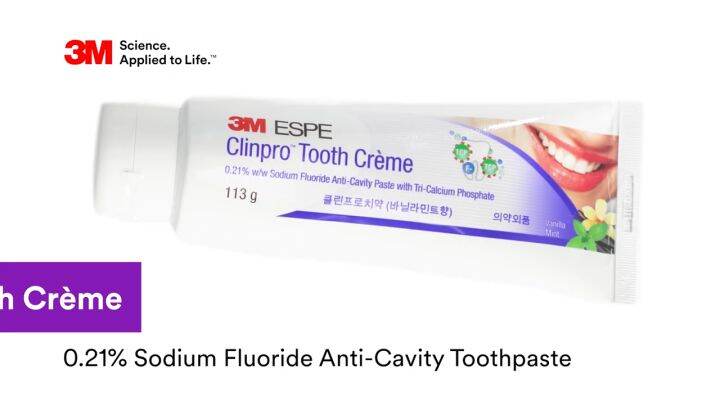 3M Clinpro Tooth Crème[3M/USA]113g Tube 0.21% Sodium Fluoride Anti ...