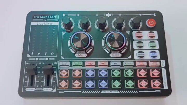 bonkyo F999 Sound Card Bluetooth compatible External Wireless DJ Mixer ...