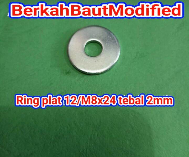 Ring plat 12/m8 tebal 2mm, Diameter luar 2,3cm, Diameter dalam 0,9mm, Paket 5pcs. | Lazada Indonesia