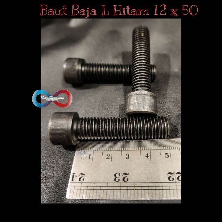 baut L baja 12x50 baut L hitam | Lazada Indonesia