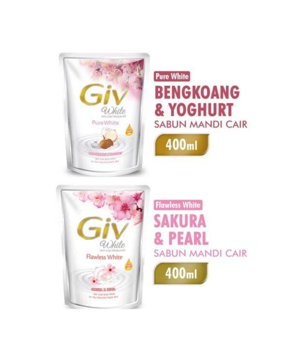 GIV SABUN CAIR 400 ML sakura&pearl/Bengkoang&yoghurt | Lazada Indonesia