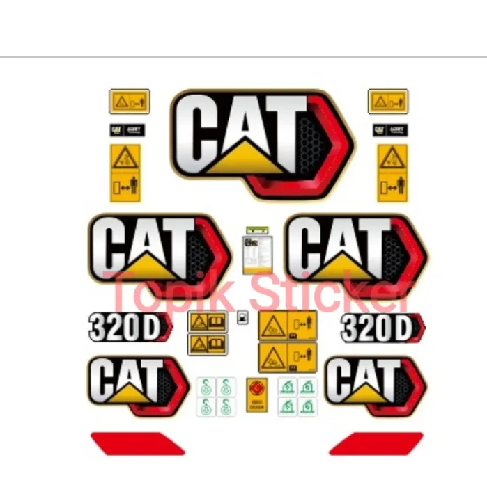 Stiker Excavator CATERPILLAR CAT 320D Terbaru Stiker Alat Berat ...