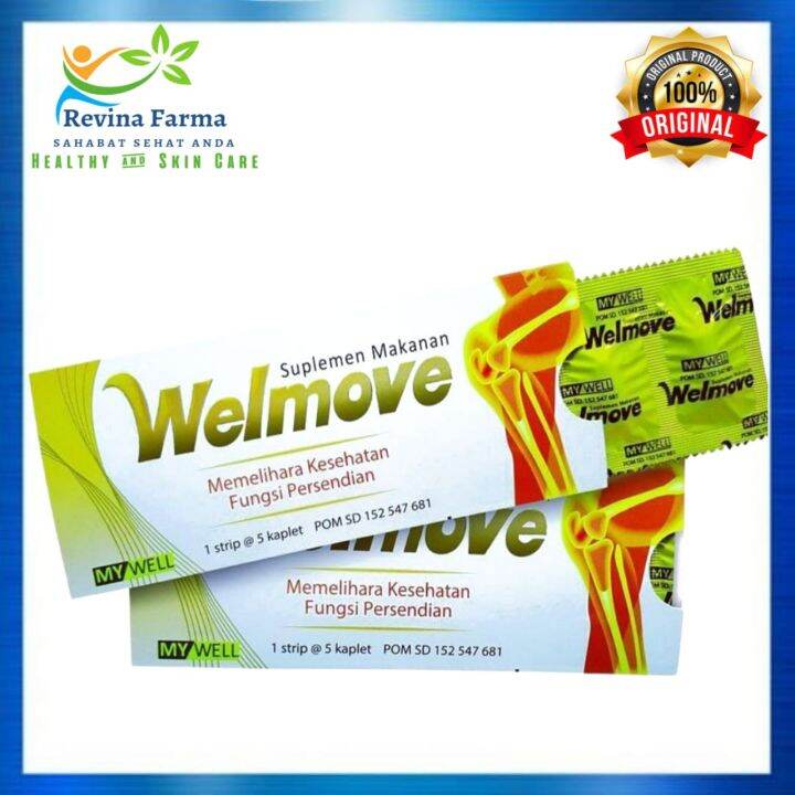 Welmove Glucosamin 500mg & Chondroitin 400mg Obat sendi, Tulang & Lutut ...