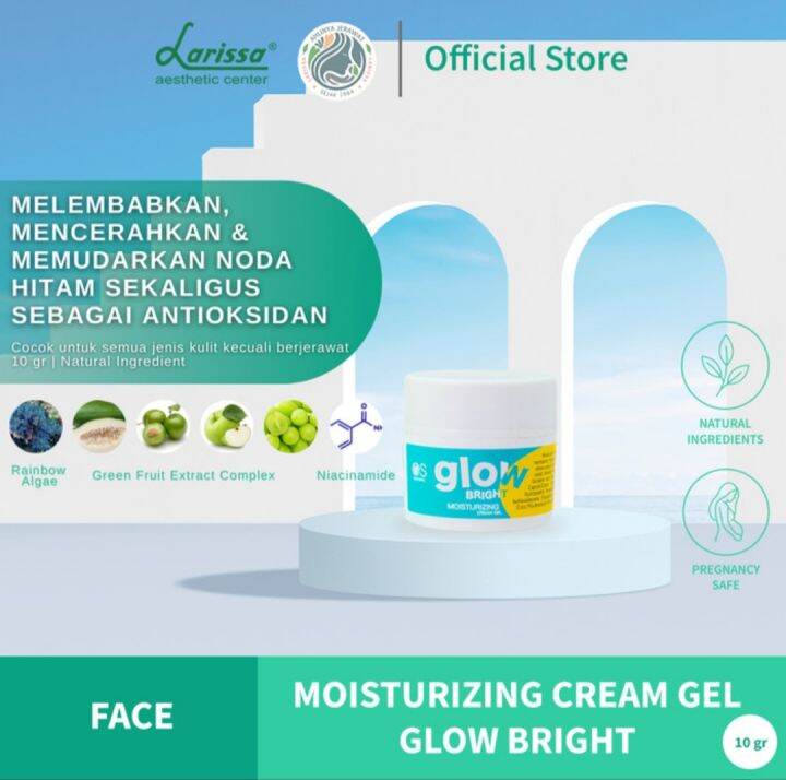 Glow Bright Moisturizing Cream Gel Larissa | Lazada Indonesia