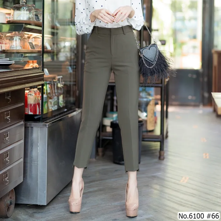 Maristar Style No : 6100 กางเกงขายาว 9ส่วน Cropped Pants ทรงขากระบอก ...