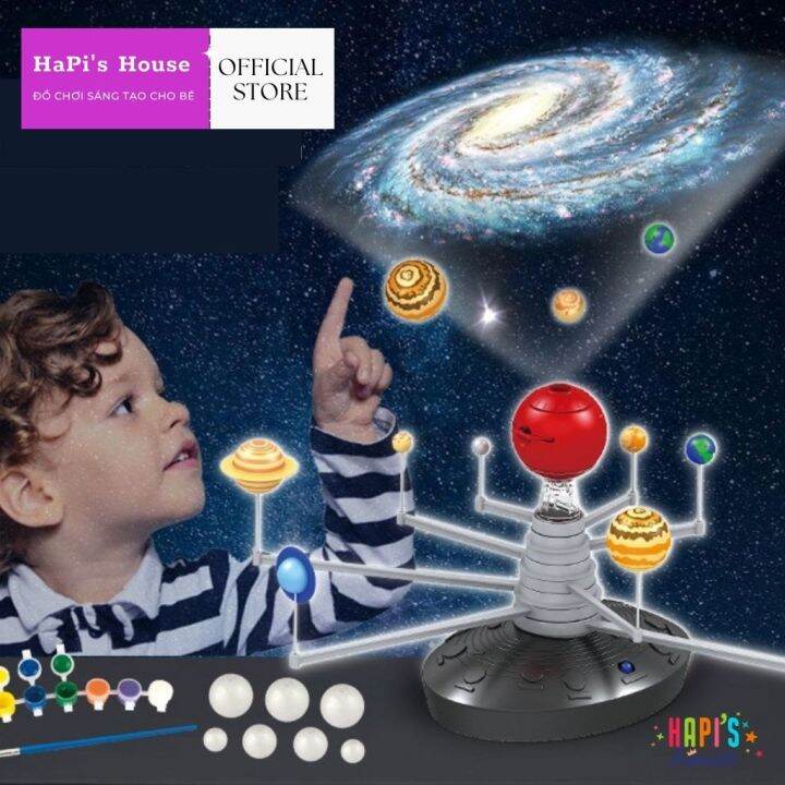 Mô Hình Hệ Mặt Trời chiếu bóng (Solar System), mô hình vũ trụ, bộ đồ ...