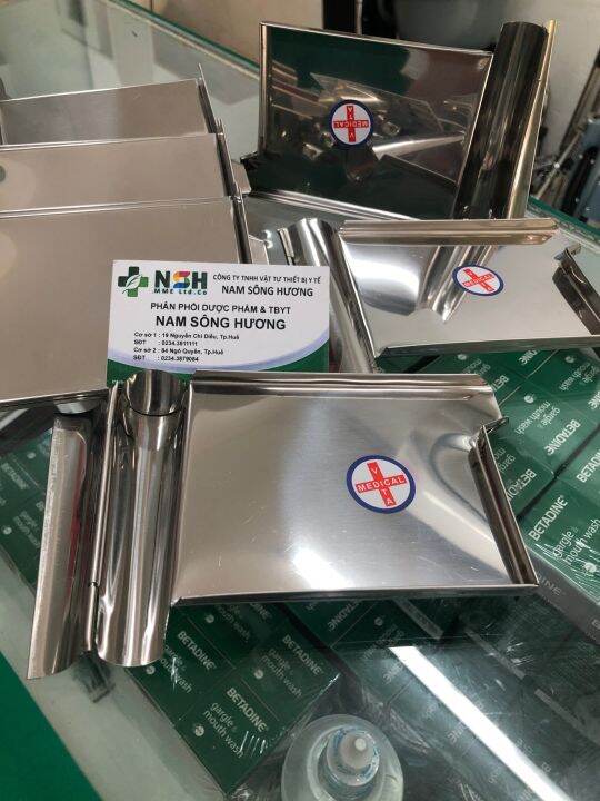 ️[HÀNG LOẠI 1] Khay cắt thuốc dụng cụ chia thuốc inox cỡ vừa 12 x 18 x ...