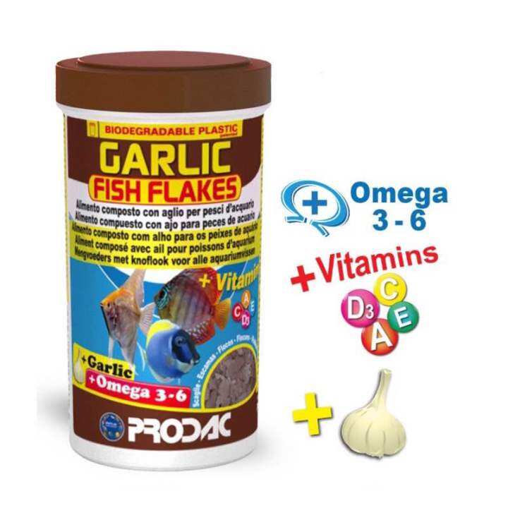 Prodac Tropical Fish Flakes for Angel Fish Guppy Fish Molly Fish Neon ...