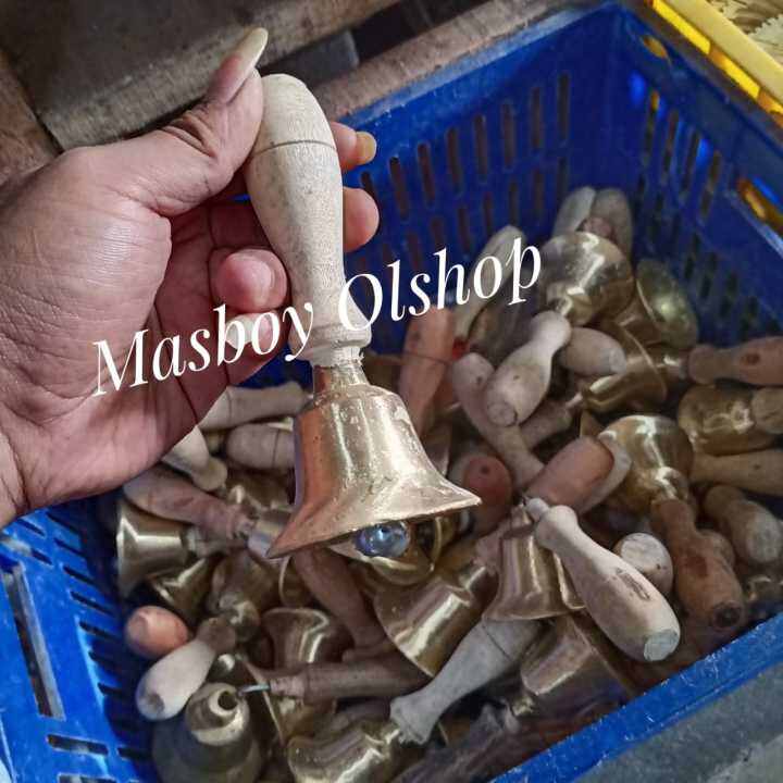 Bel Lonceng Es Krim Ice Cream Klonongan Kuningan Gagang Kayu | Lazada ...