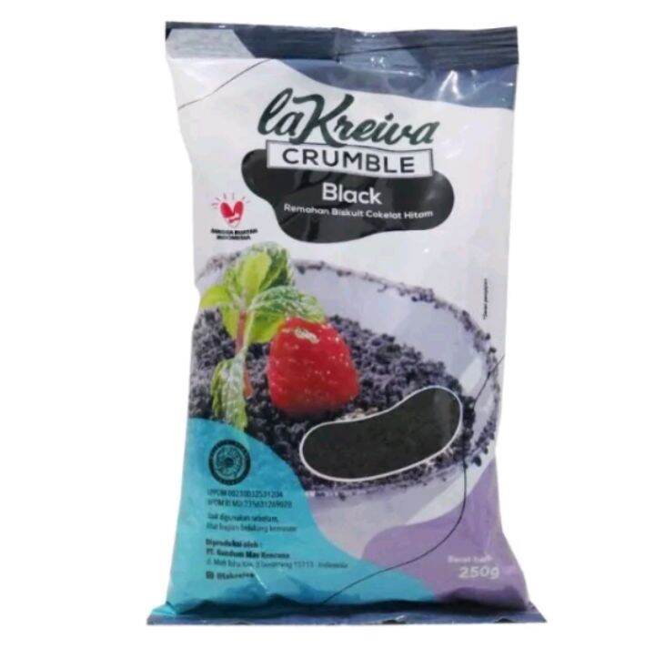 Crumble Black Fine La Kreiva 250gr Remahan Biskuit Taburan Topping Kue ...