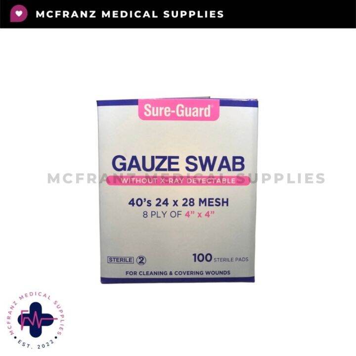 Gauze Pad sterile Sureguard (Sold per box 100pcs) | Lazada PH