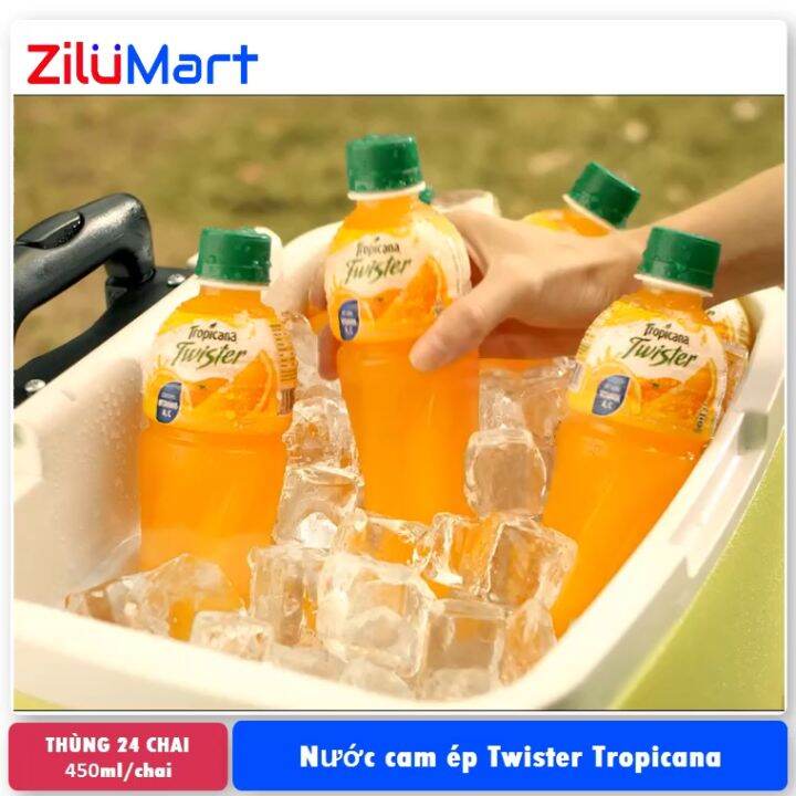 Nước cam ép Twister Tropicana (thùng 24 chai) loại 450ml | Lazada.vn