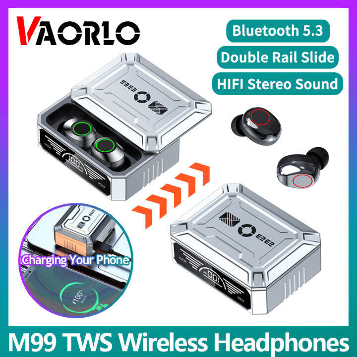 VAORLO Original M99 Cool Slide Wireless Earphones 9D HiFi Stereo Music ...