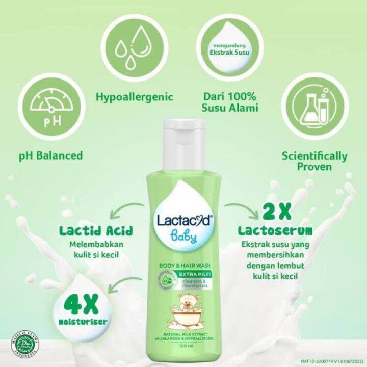 Lactacyd Baby 60 ml 150 ml Gentle Care Extra Milky Sabun Mandi Untuk Gatal Iritasi Kulit Biang ...