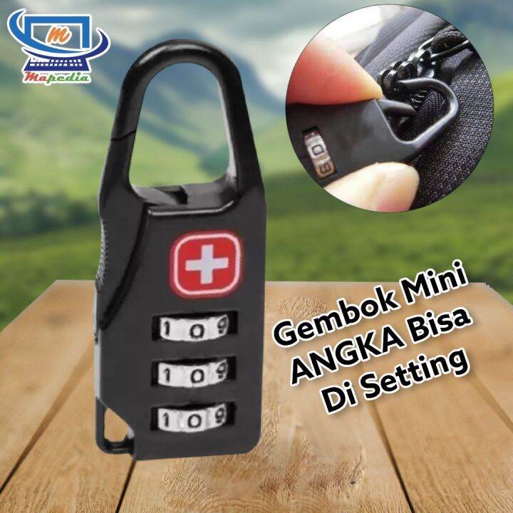 Gembok Mini Koper Kombinasi Kode Sandi Angka 3 Digit Tas | Lazada Indonesia