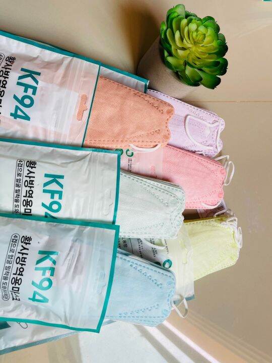 แมสKf ผู้ใหญ่สีสัดสดใส โทนพาสเทล 1ซองมี10ชิ้น | Lazada.co.th