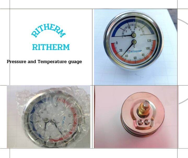 เกจวัดแรงดัน และอุณภูมิ RITHERM Presussure Guage and Temperature ...
