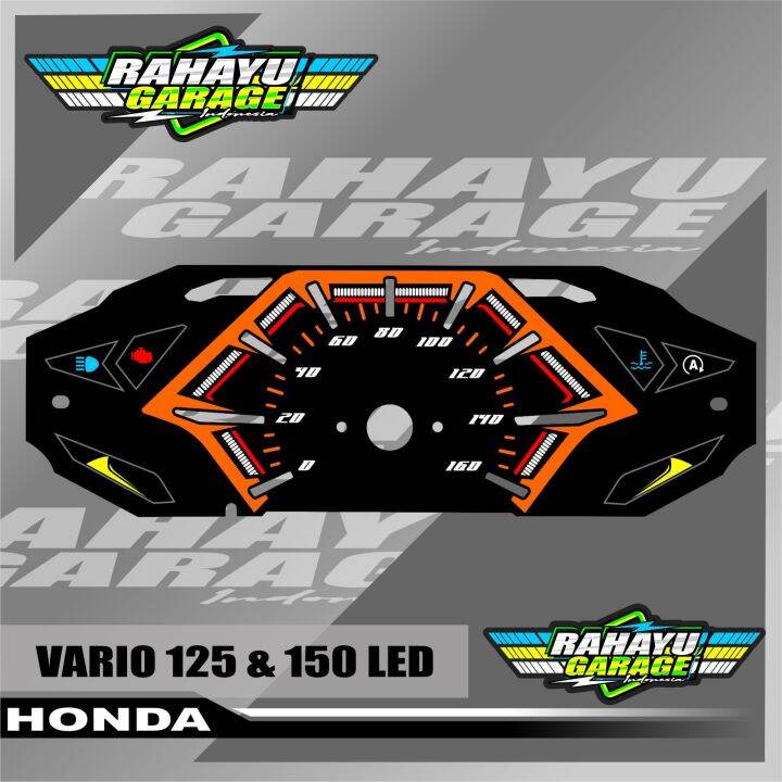 papan speedometer custom vario 125 dan 150 led panel spido meter custom ...