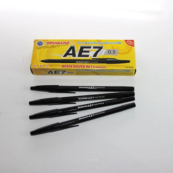 Pulpen hitam standard ae7 12 pcs | Lazada Indonesia
