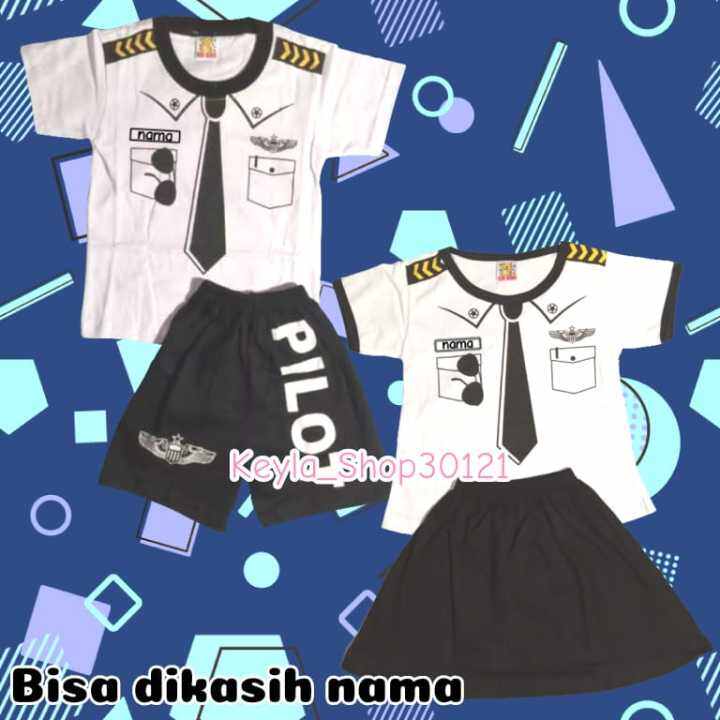 SERAGAM PILOT ANAK CEWE/COWO UNTUK USIA SEKITAR 6 BULAN - 6 TAHUN ...