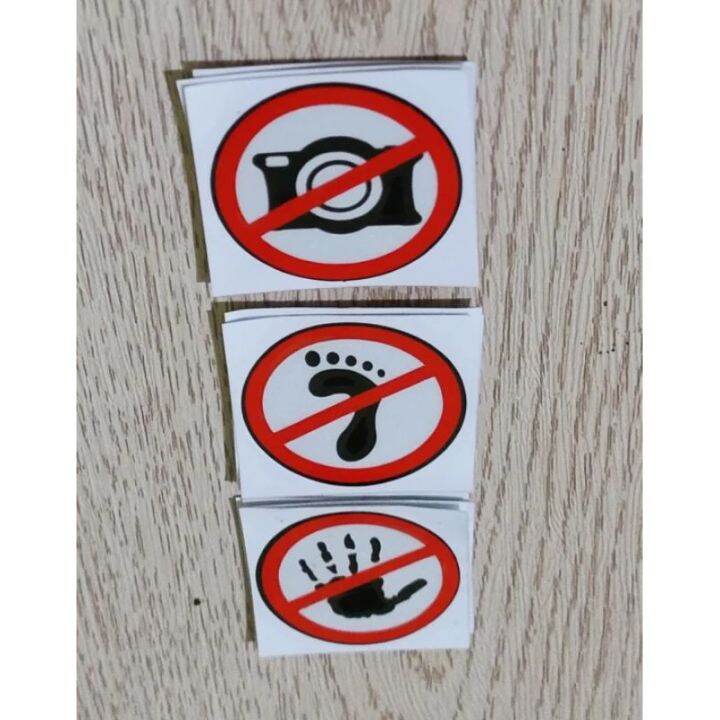 STICKER CUTTING DILARANG KAMERA/KAKI/TANGAN UNIVERSAL | Lazada Indonesia