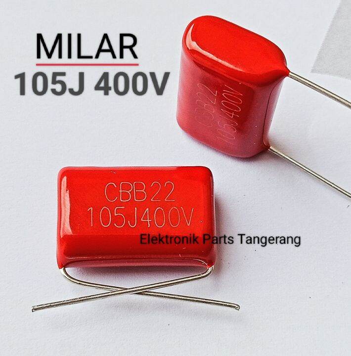 CAPACITOR MILAR 105J 400V 105 J 1UF BQ72 CAPACITOR MYLAR 105K 400V ...